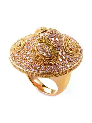 LB EXCLUSIVE 18k Rose Gold Diamond Signet Ring