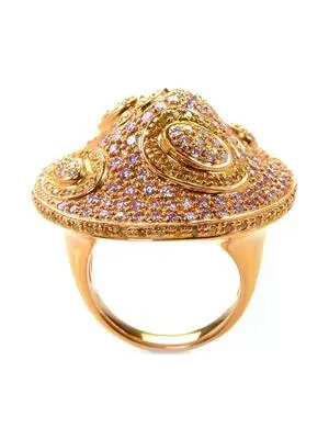 LB EXCLUSIVE 18k Rose Gold Diamond Signet Ring