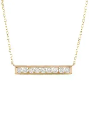 LB EXCLUSIVE 14k White Gold Diamond Necklace - Yellow