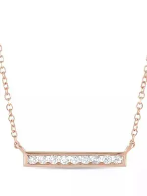 LB EXCLUSIVE 14k Rose Gold Diamond Necklace - Pink