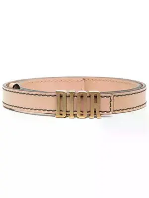 DIOR Christian Dior Pre-Owned 3D Logo Buckle Leather Belt