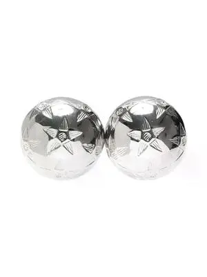Celine 1980-2000s Star-motif Clip-on Earrings - Silver