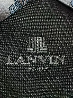 LANVIN Printed Silk Tie - Grey