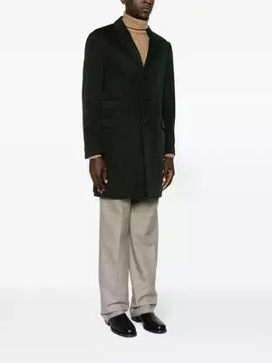 A.N.G.E.L.O. VINTAGE CULT 1990s Single-breasted Wool-cashmere Coat - Grey