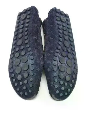 LOUIS VUITTON Monogram-debossed Suede Loafers