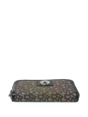 Dkny Monogram-canvas Zip Wallet