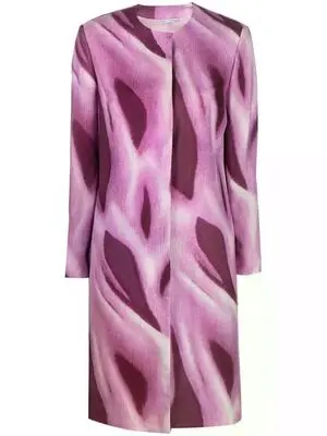 Versace 1990s Printed Round-neck Coat