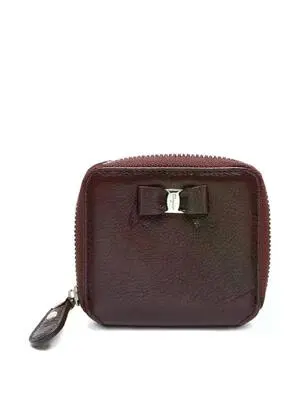 FERRAGAMO 2000s Vara Bow Zip Coin Purse - Brown