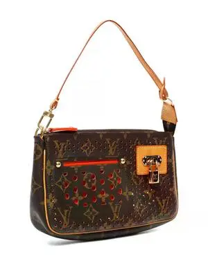 LOUIS VUITTON 2006 Perforated Pochette Accessory Shoulder Bag - Brown