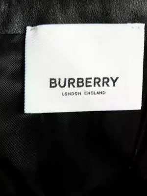 Burberry Cut-out Leather Skirt - Black
