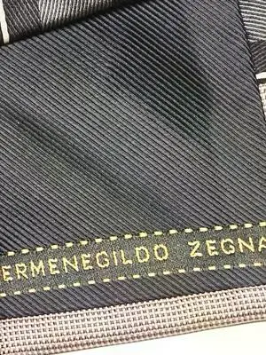 Ermenegildo Zegna Striped Silk Tie - Grey