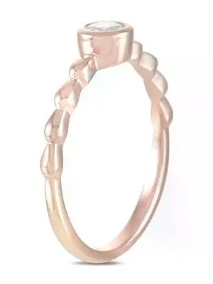 LB EXCLUSIVE 14kt Rose Gold Diamond Beaded Ring - Pink