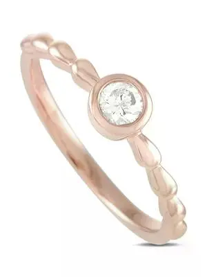 LB EXCLUSIVE 14kt Rose Gold Diamond Beaded Ring