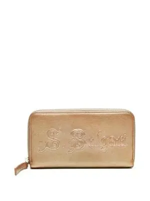 BVLGARI Embossed Leather Wallet - Neutrals
