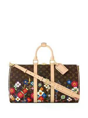 LOUIS VUITTON X Takashi Murakami Keepall Bandouliere 45 Monogram Travel Bag - Brown