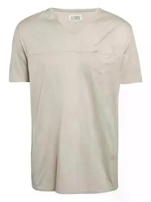 MAISON MARGIELA Chest-pocket V-neck T-shirt - Grey