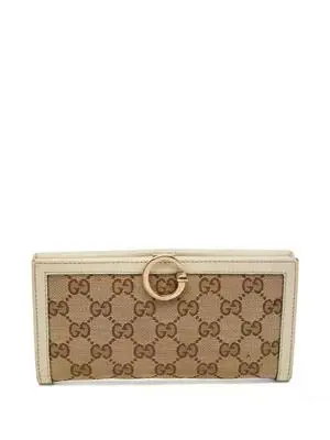Gucci Leather Gg-supreme Wallet - Neutrals