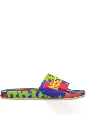 Moschino Logo-strap Tie-dye Slides