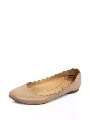 Chloé Lauren Scalloped-trim Ballet Flats - Pink
