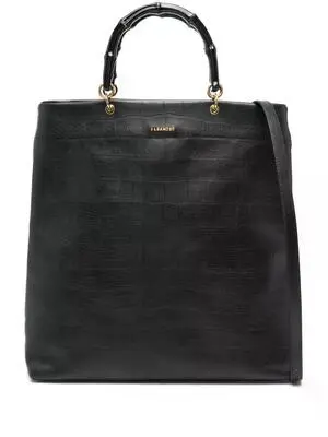 JIL SANDER Crocodile-embossed Tote Bag
