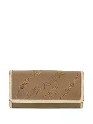 Prada Jacquard Leather Wallet