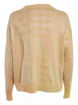 Retrofete Crystal-embellished Houndstooth Cotton-cashmere Sweater