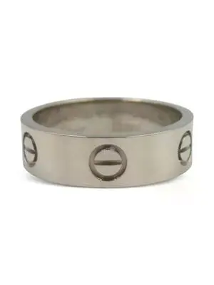 Cartier 2010s 18k White Gold Love Ring Silver
