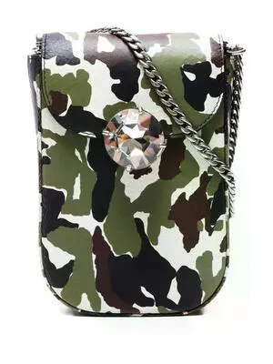 Miu Miu 2010-2020s Camouflage-pattern Crystal-embellished Phone Case