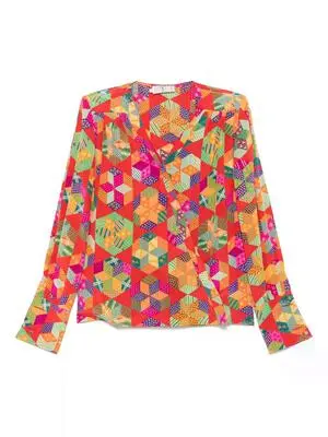 Valentino Garavani 1980s Printed Blouse
