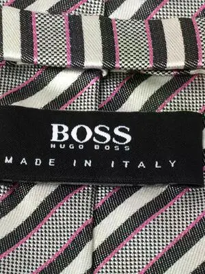 BOSS Striped Silk Tie - Neutrals