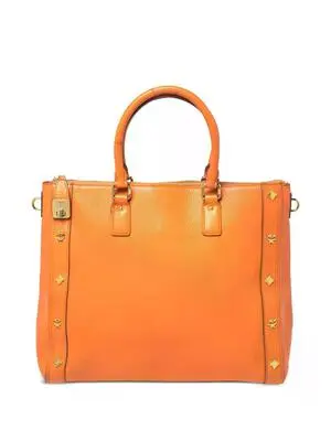 Mcm Leather Stud-detail Tote Bag