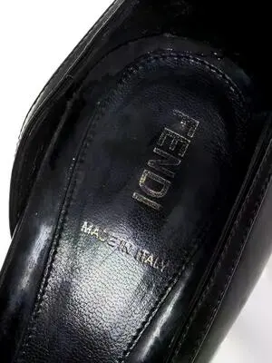 Fendi 105mm Patent Leather Bow Pumps