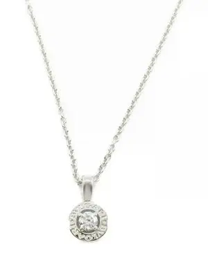 BVLGARI 2010s 18k White Gold Diamond Necklace - Silver