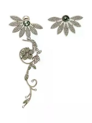 Burberry Flower Crystal Earrings - Metallic