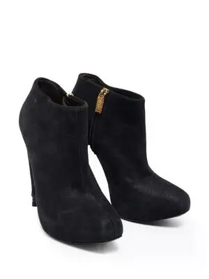 Roberto Cavalli Sculptural-heel Suede Boots