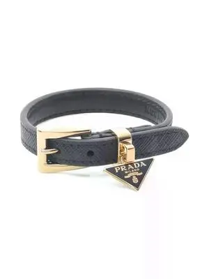 Prada Triangle-logo Bracelet - Black