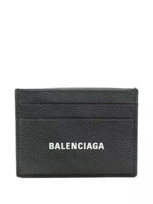 Balenciaga Leather Cardholder - Black