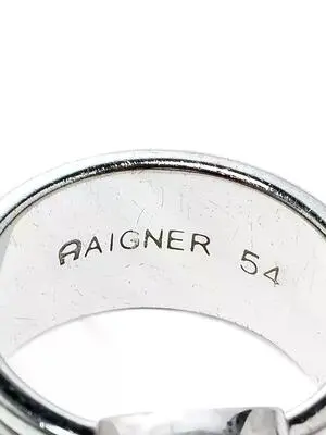 AIGNER Crystal Logo Band Ring