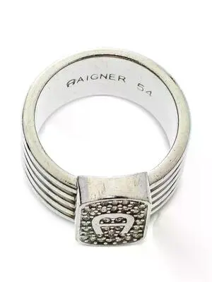 AIGNER Crystal Logo Band Ring