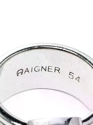 AIGNER Crystal Logo Band Ring