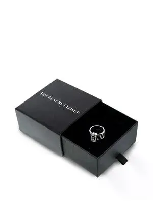 AIGNER Crystal Logo Band Ring