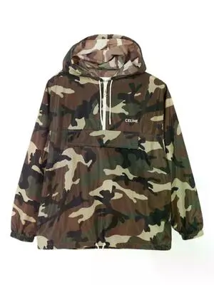 Celine Camouflage-print Hooded Jacket