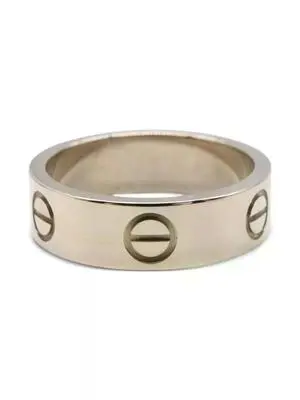 Cartier 2010s 18k White Gold Love Ring Silver