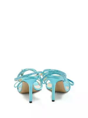 Mach & Mach 90mm Embellished Strappy Sandals - Blue