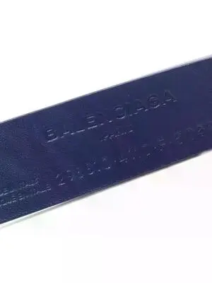 Balenciaga 2010s Logo Hardware Leather Belt