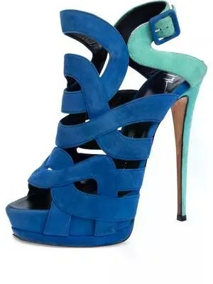 GIUSEPPE ZANOTTI 160mm Strappy Sandals - Blue
