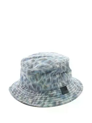 Blue Printed Bucket Hats For Women