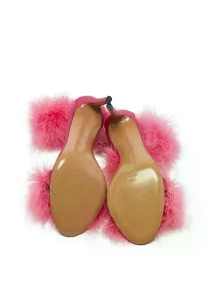 Alexandre Vauthier Feather-embellished Stiletto Sandals