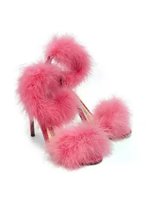 Alexandre Vauthier Feather-embellished Stiletto Sandals