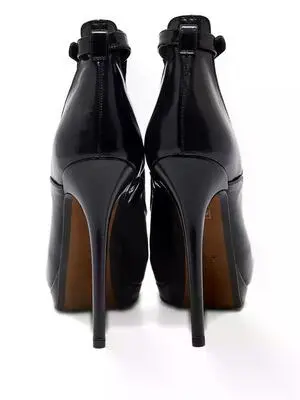 Fendi 135mm Peep-toe Leather Booties